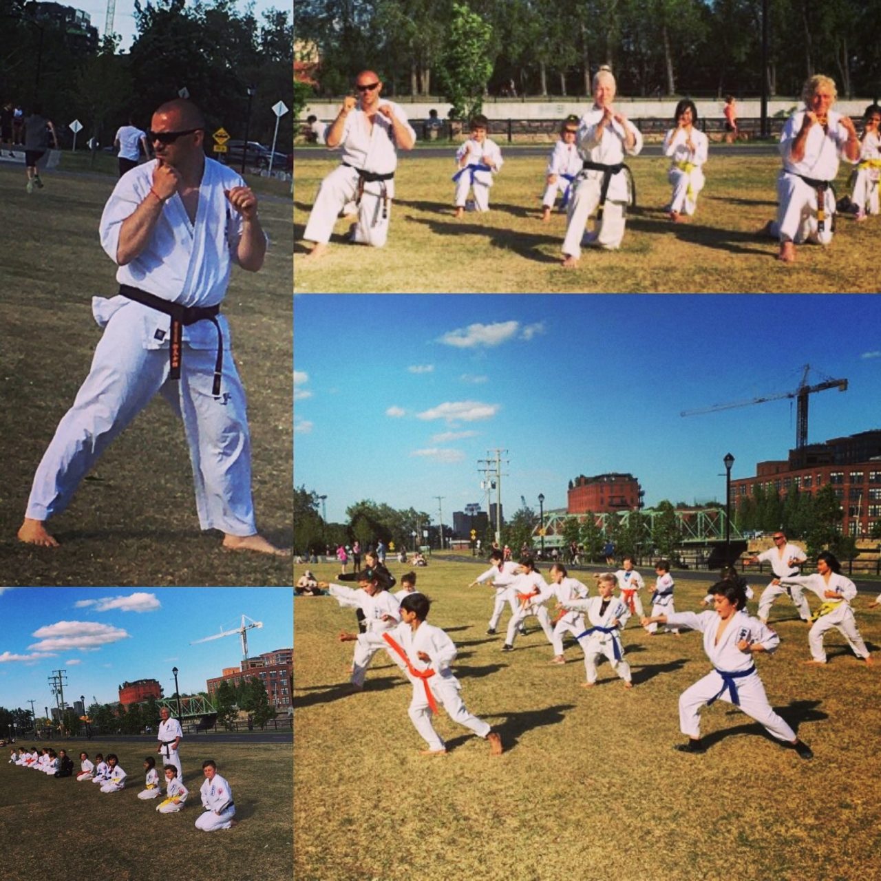Cours de Karaté sur le bord du Canal Lachine - Karaté André Gilbert